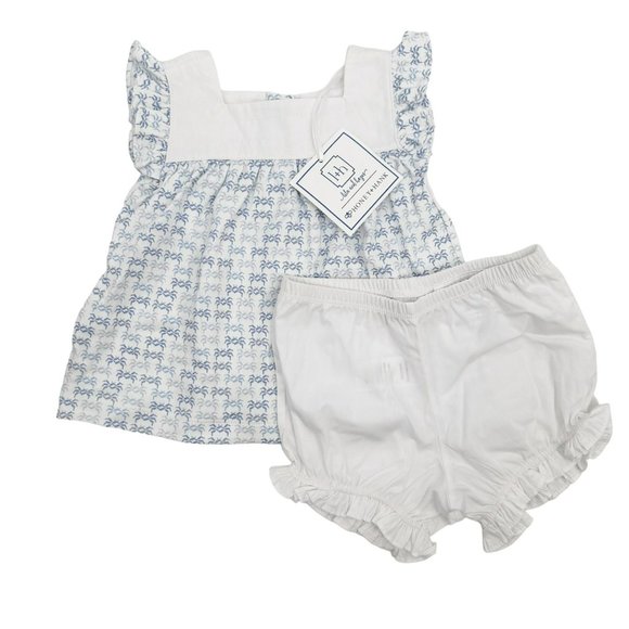 Lila + Hayes | Matching Sets | Lila Hayes Size Girls 92m Annie Bloomer Set In Florida Sand Crab ...